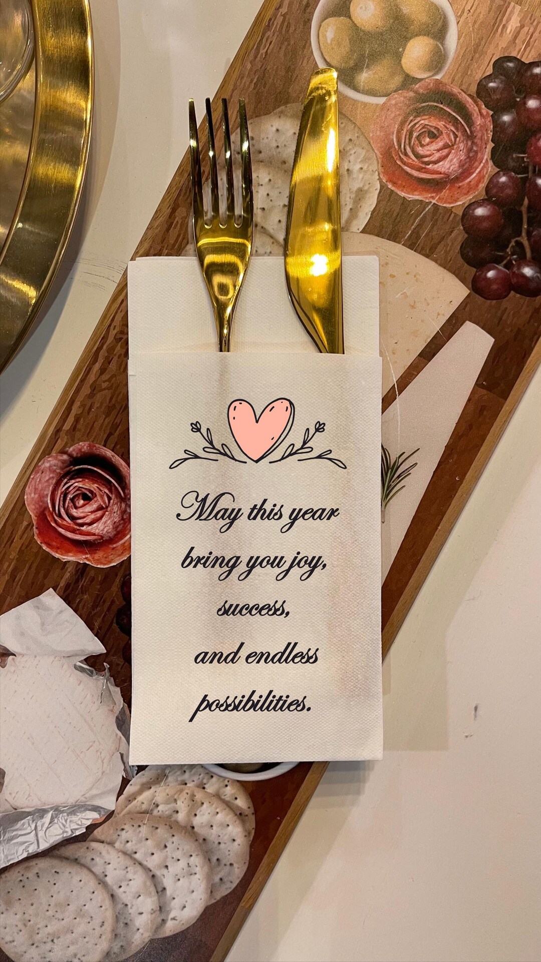 Personalised Pre-folded Paper Napkins, Add Names, Text, Pictures ...