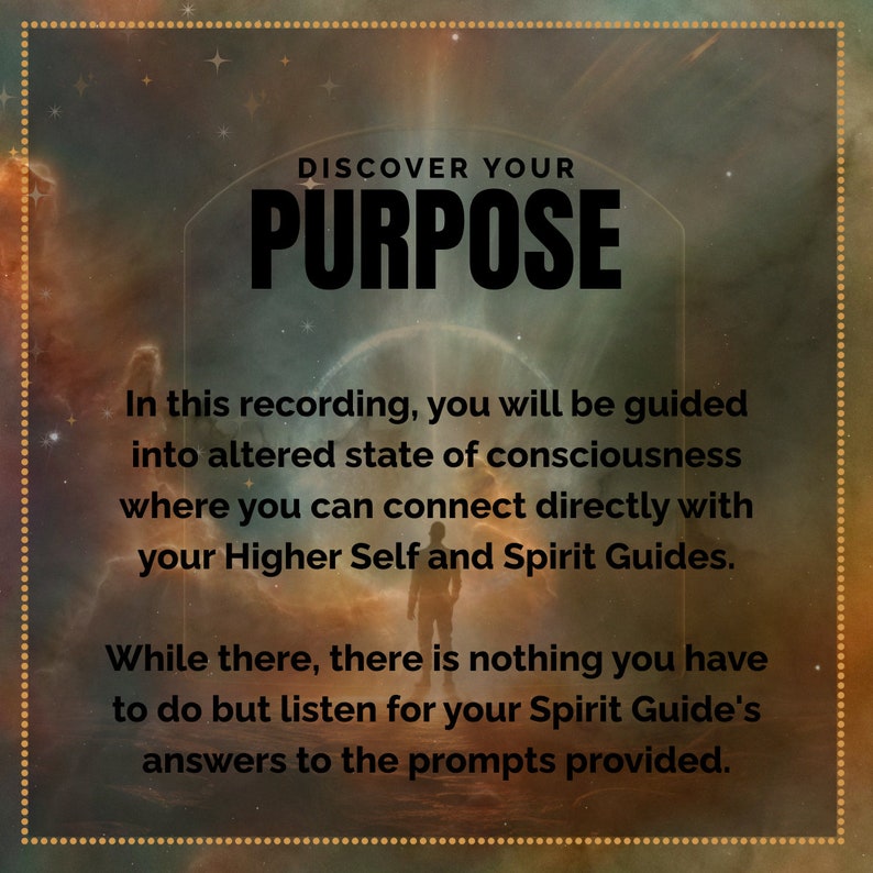 Discover Your Purpose Spirit Guide Meditation, Self-hypnosis Exercise ...