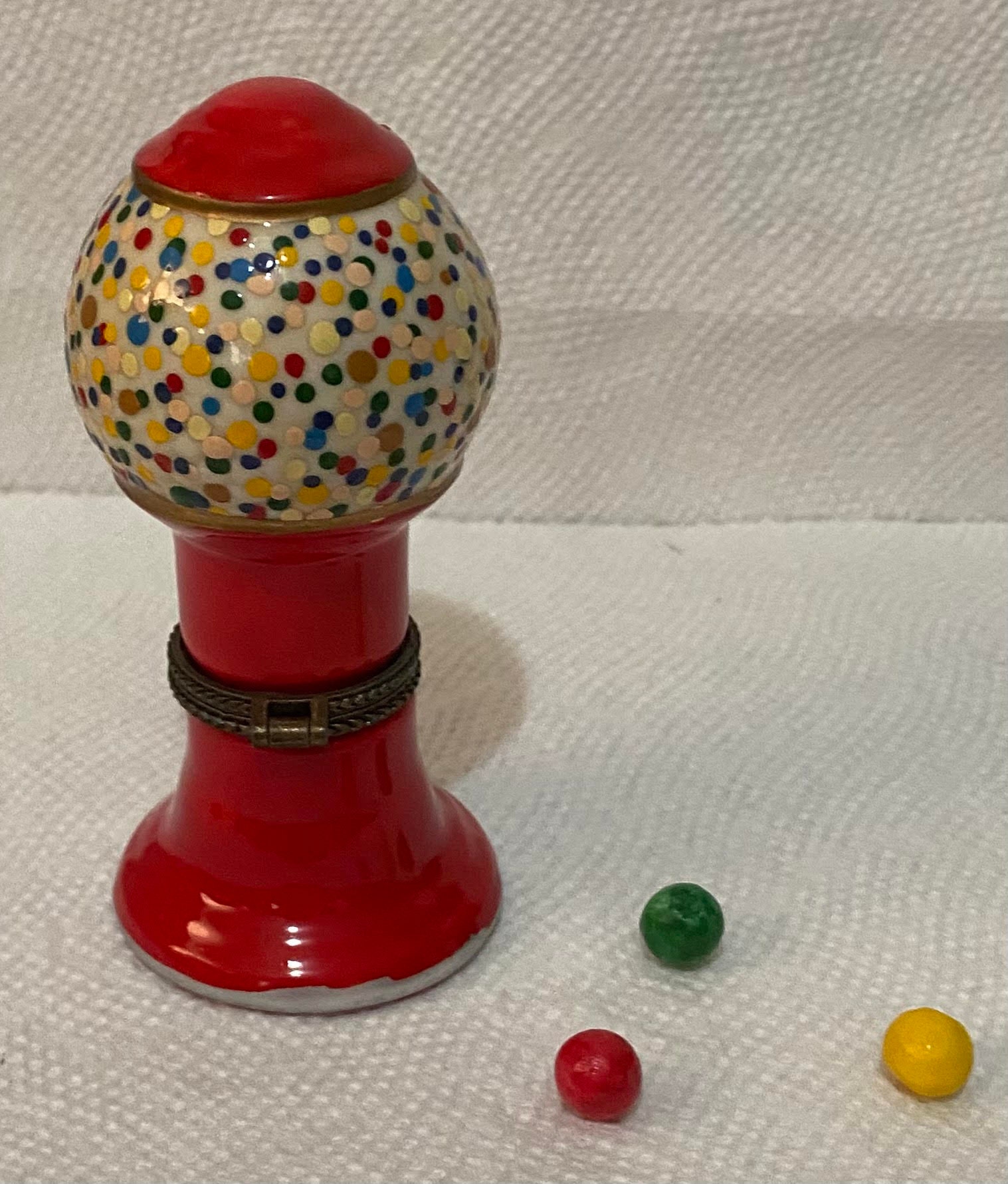 Gumball Machine With 3 Gumball Trinkets Porcelain Hinged Box - Etsy