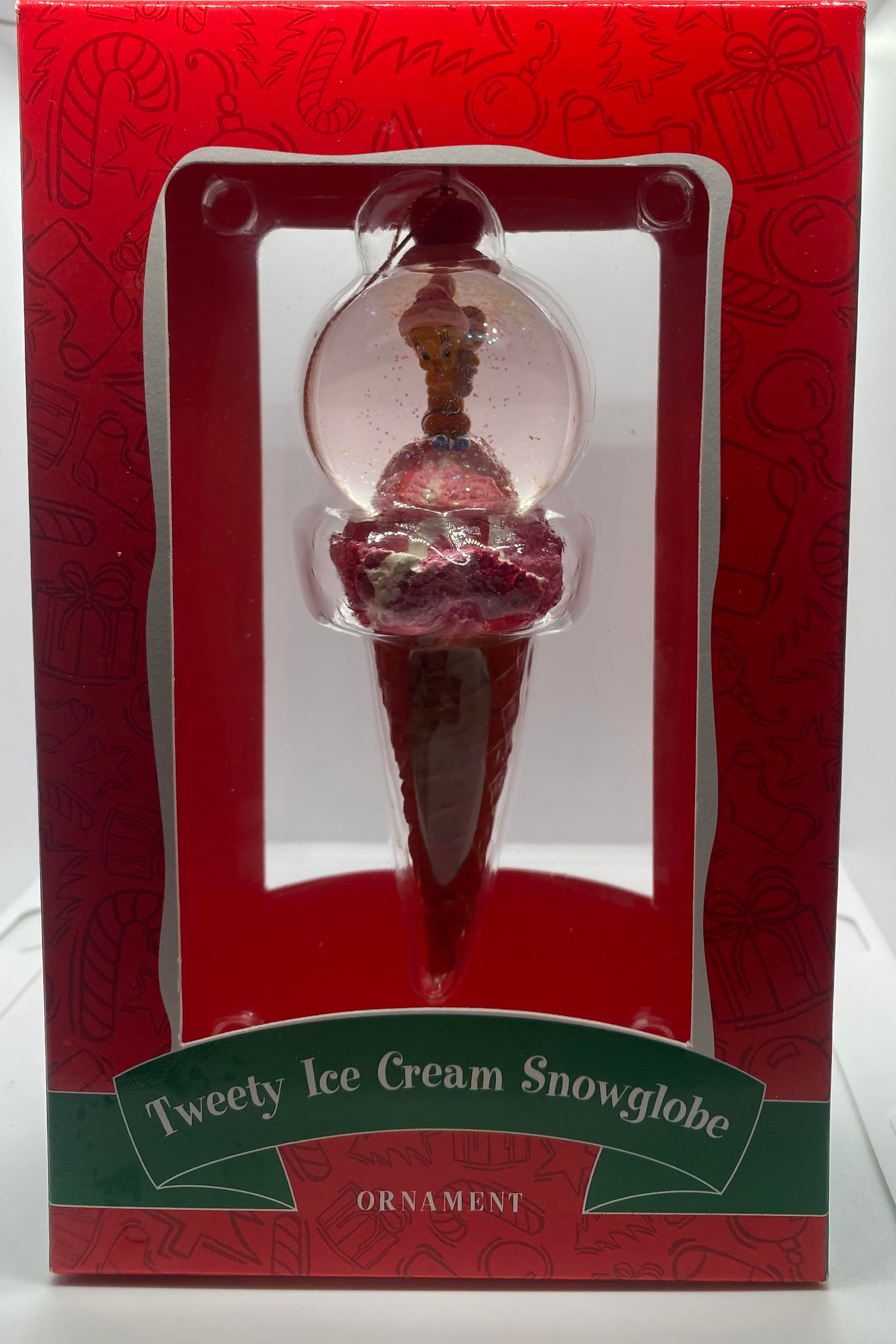 Tweety Ice Cream Cone Snow Globe Ornament Warner Brothers Store 2000 ...