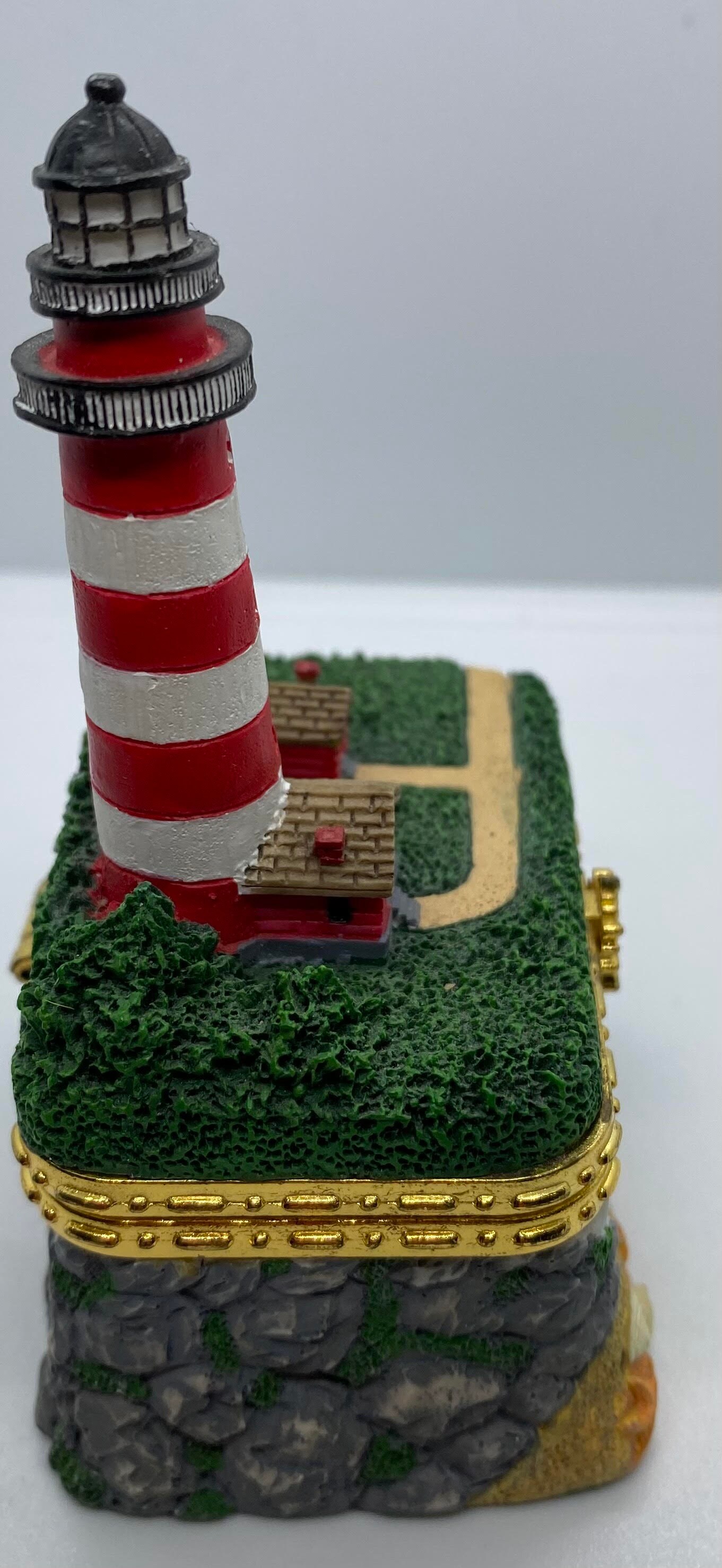 Light House Porcelain Look Hinged Box Made of Detailed Resin Copyright ...