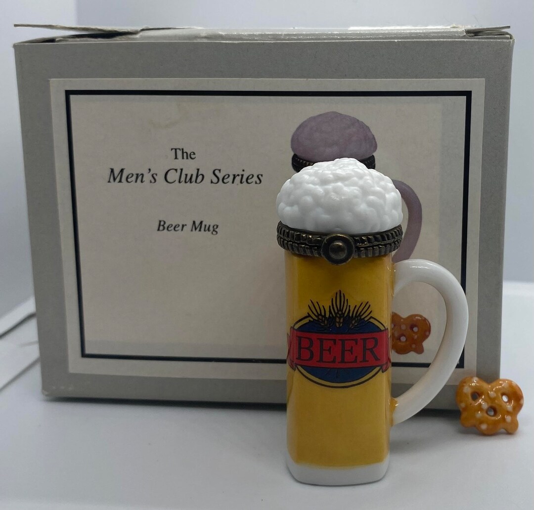Beer Mug With Pretzel Trinket Porcelain Hinged Box Midwest PHB From the ...