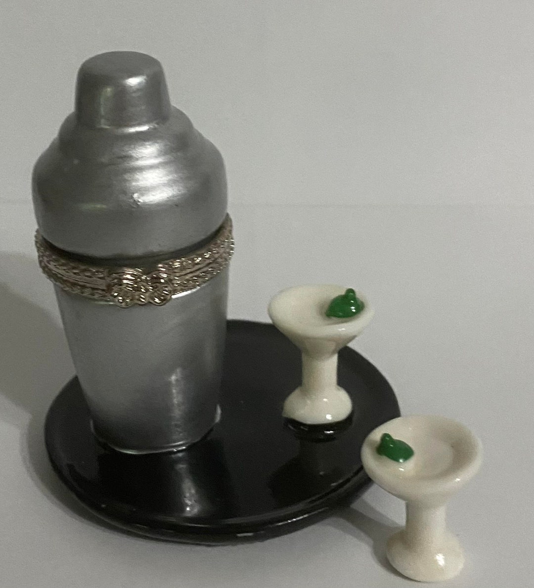 Cocktail Shaker With Martini Cocktail Trinket Porcelain Hinged Box - Etsy