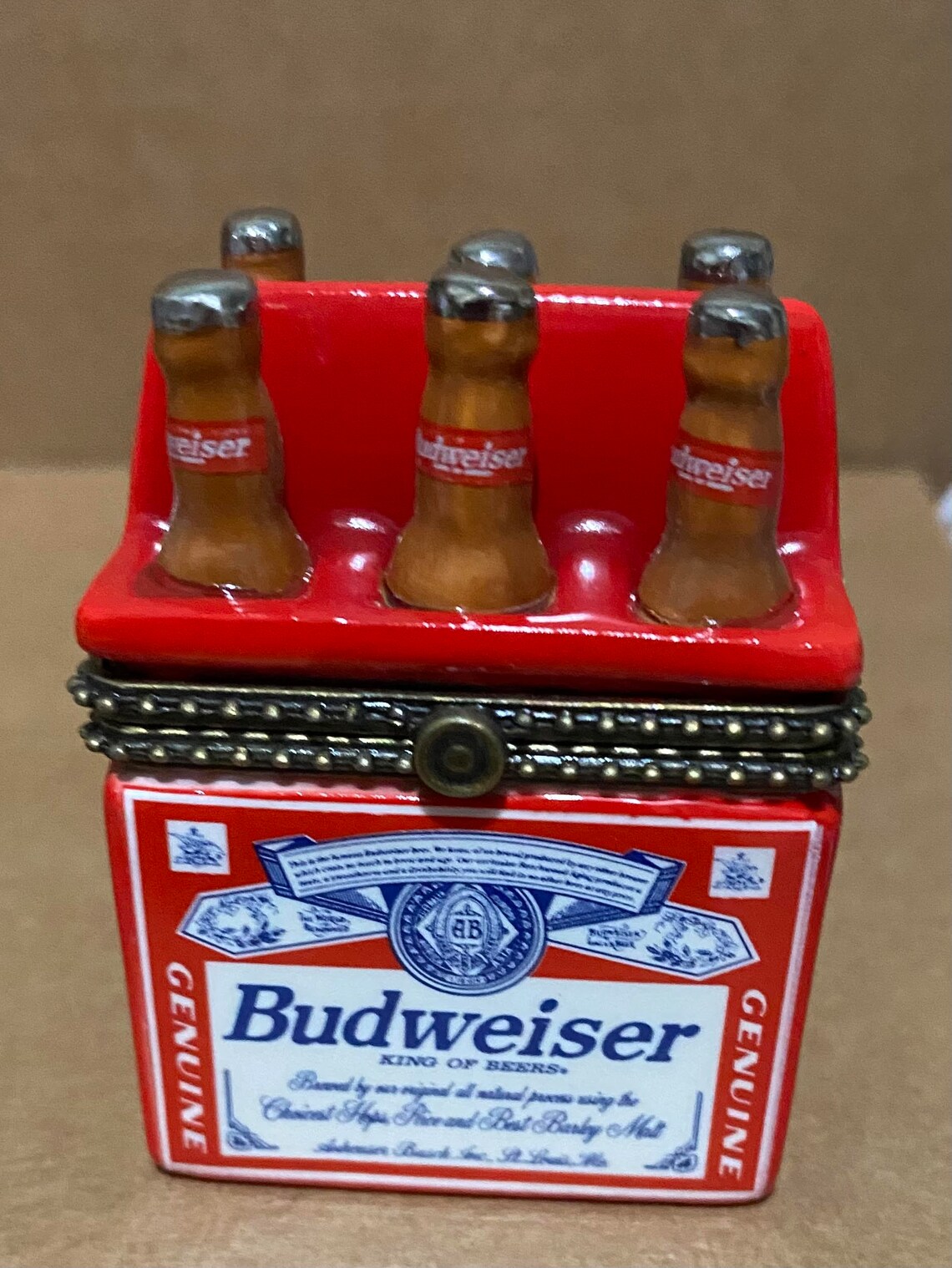 Budweiser 6 Pack Porcelain Hinged Box Made by Enesco 1998 New in Box - Etsy