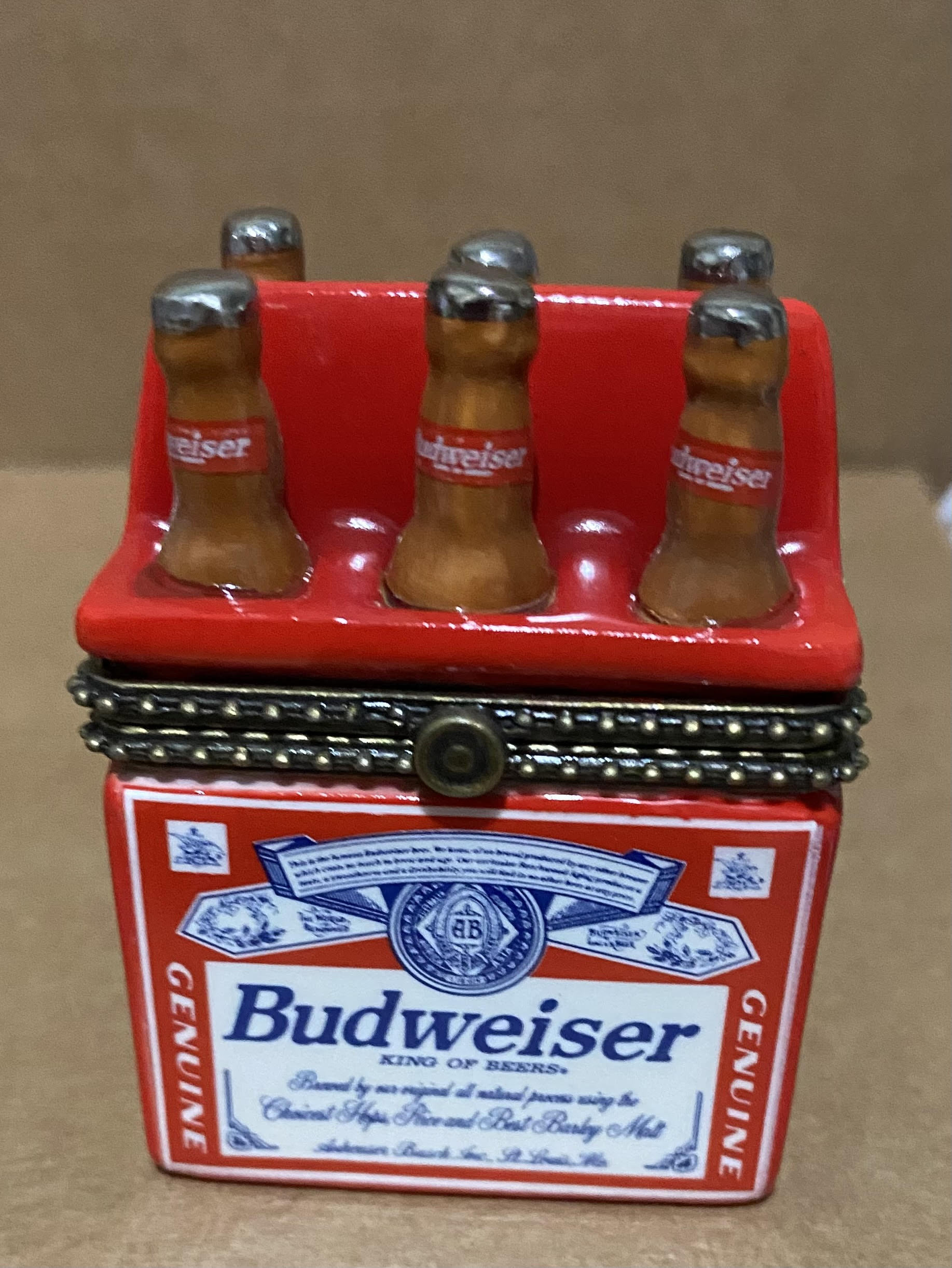 Budweiser 6 Pack Porcelain Hinged Box Made by Enesco 1998 New in Box - Etsy