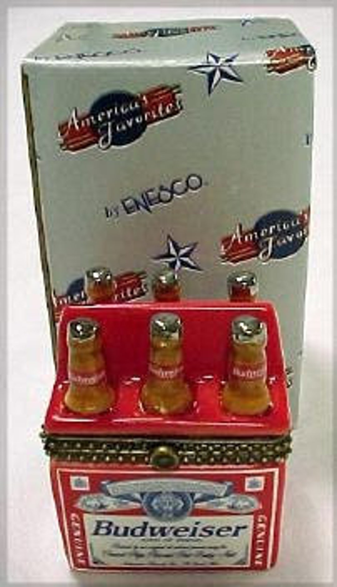 Budweiser 6 Pack Porcelain Hinged Box Made by Enesco 1998 New in Box - Etsy