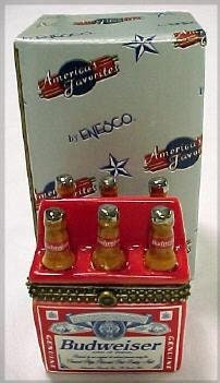 Budweiser 6 Pack Porcelain Hinged Box Made by Enesco 1998 New in Box - Etsy