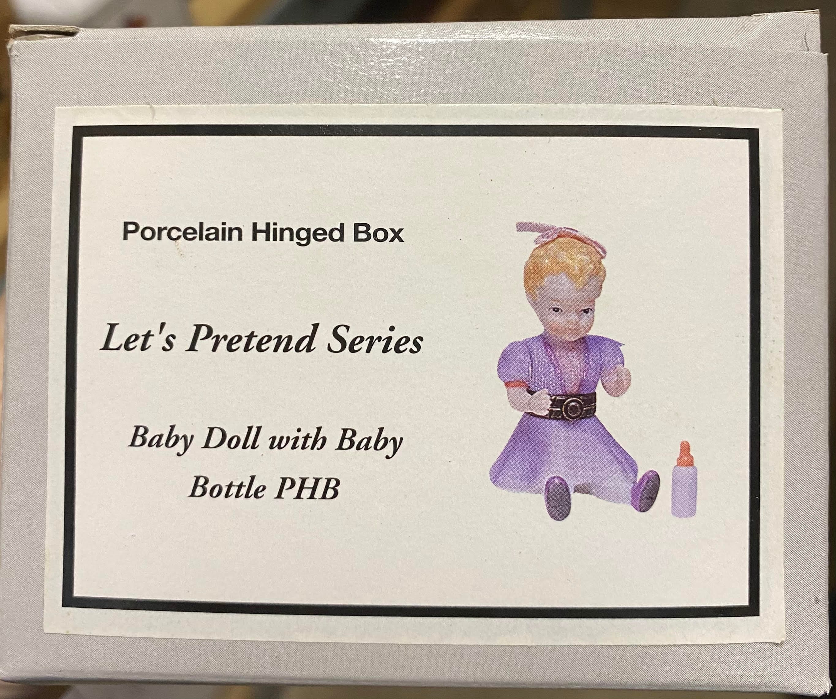 Porcelain Hinged Trinket Box Baby Doll With Bottle Trinket Midwest PHB ...