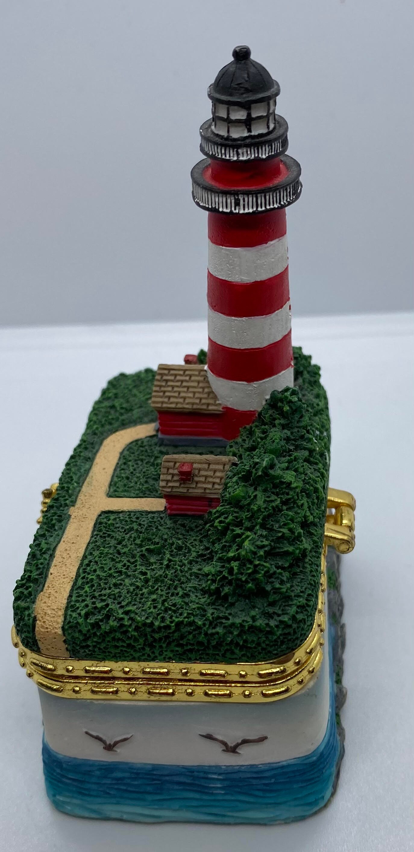 Light House Porcelain Look Hinged Box Made of Detailed Resin Copyright ...