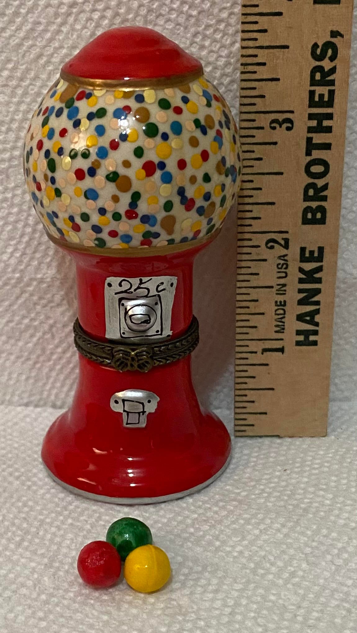 Gumball Machine With 3 Gumball Trinkets Porcelain Hinged Box - Etsy