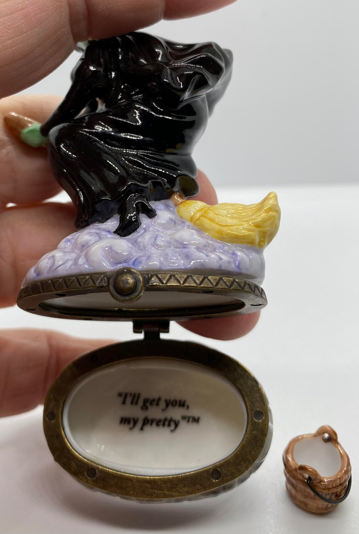 Wizard of Oz Wicked Witch of the West With Bucket Trinket Porcelain ...