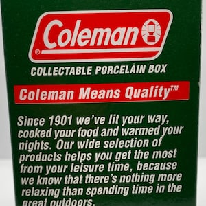 Coleman Canteen Porcelain Hinged Box Made in 2000 Vintage Trinket Box ...