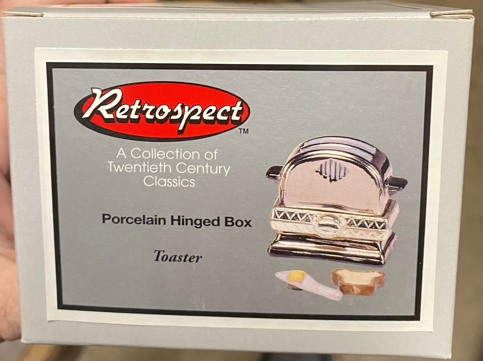 Porcelain Hinged Box Toaster With Mini Toast and Knife Trinket Midwest ...