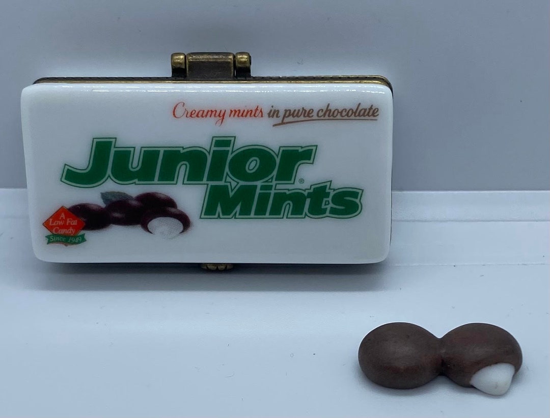 Junior Mints Candy With Candy Patti Mints for Trinket Porcelain Hinged ...