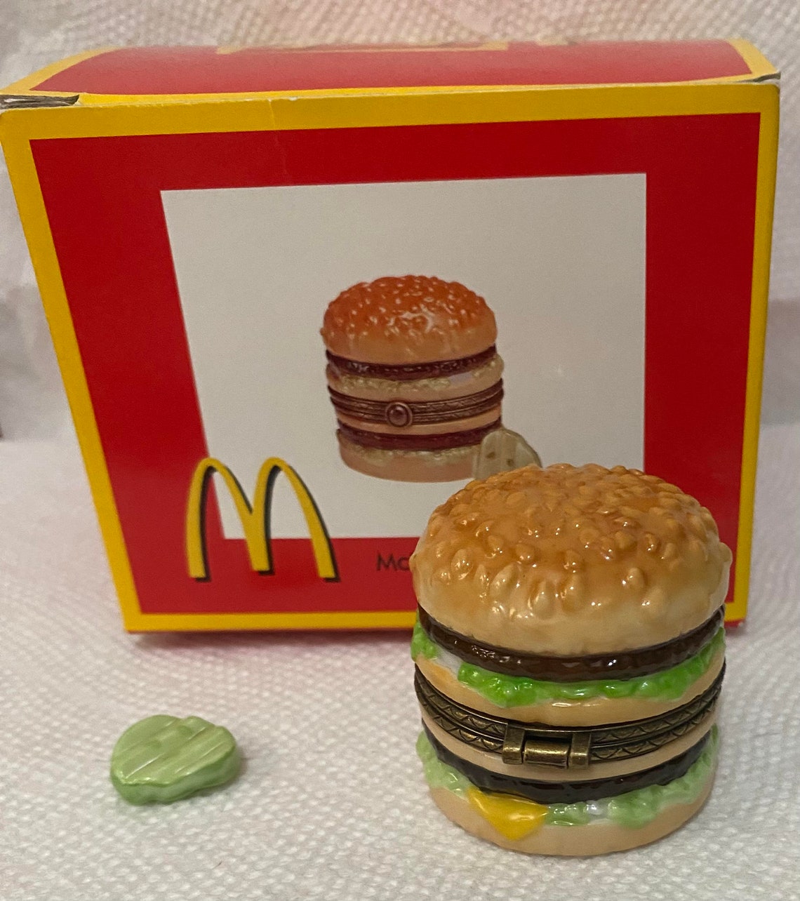 Mcdonald's Big Mac With Pickle Trinket Porcelain Hinged - Etsy