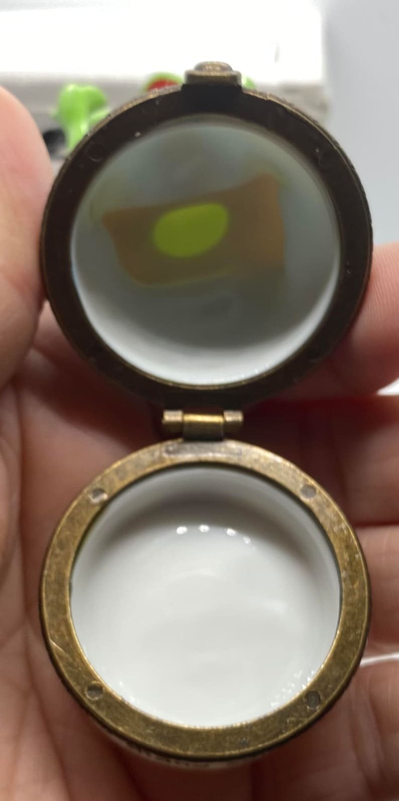 Kermit the Frog With Rainbow Trinket Porcelain Hinged Box Midwest PHB ...