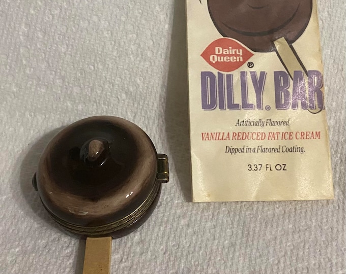 Dairy Queen Dilly Bar With Bag for Trinket Porcelain Hinged Box Midwest ...
