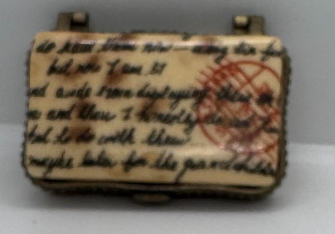 Stamped Hand Written Letter Porcelain Hinged Box Box Z - Etsy