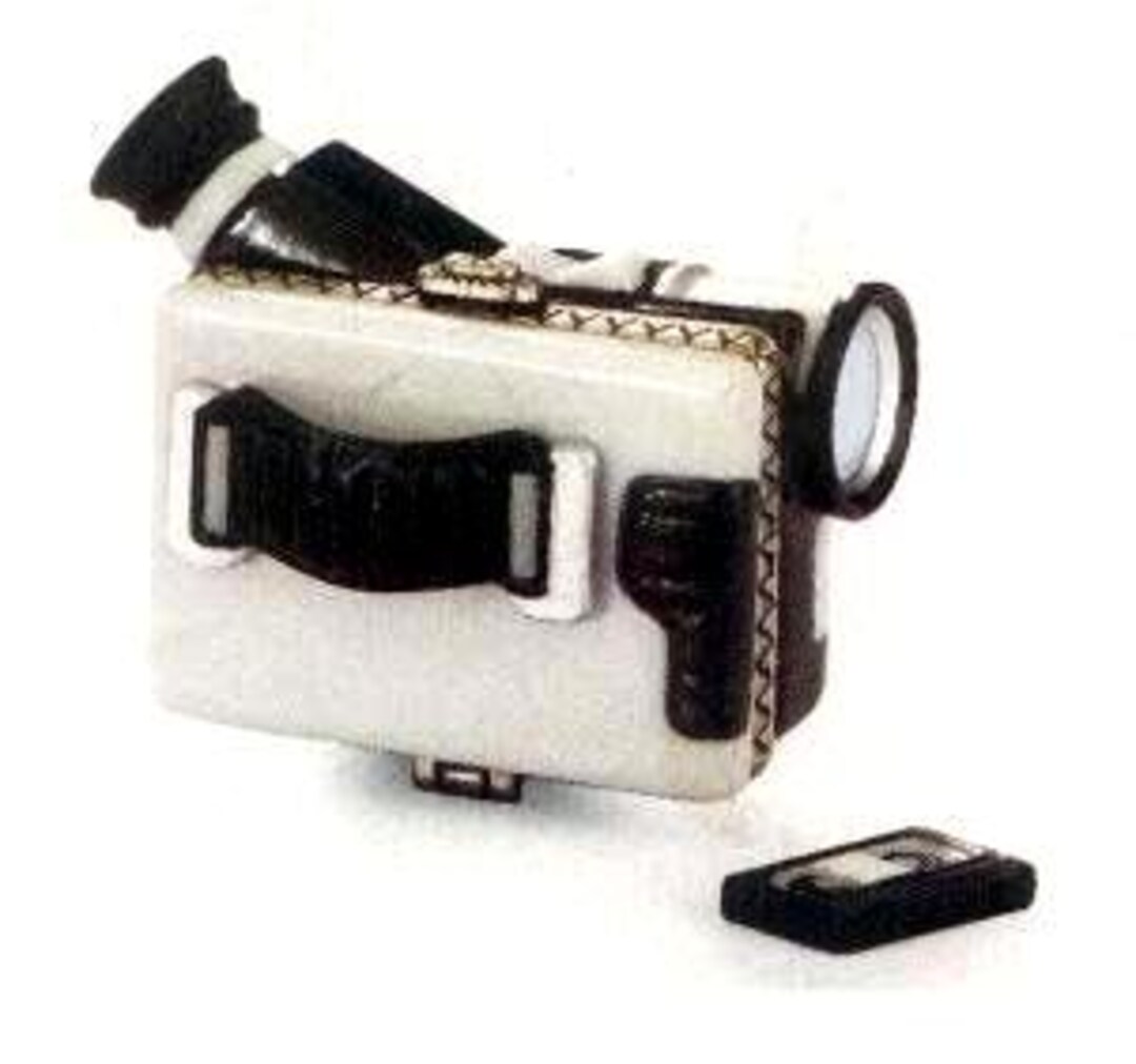 Video Camcorder Camera With a Tape Trinket Porcelain Hinged Box Midwest ...