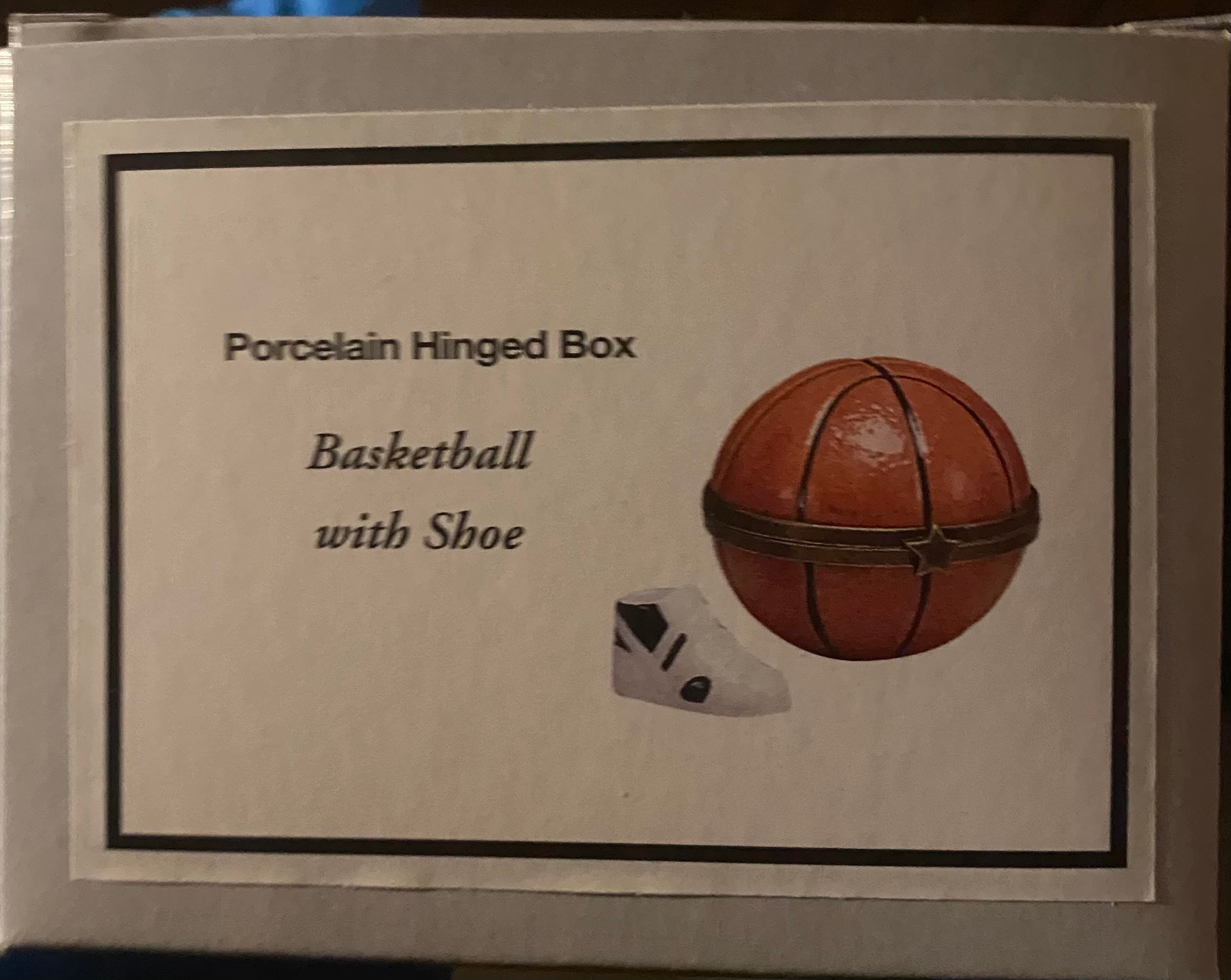 Basketball With Shoe Trinket Porcelain Hinged Box Midwest PHB - Etsy