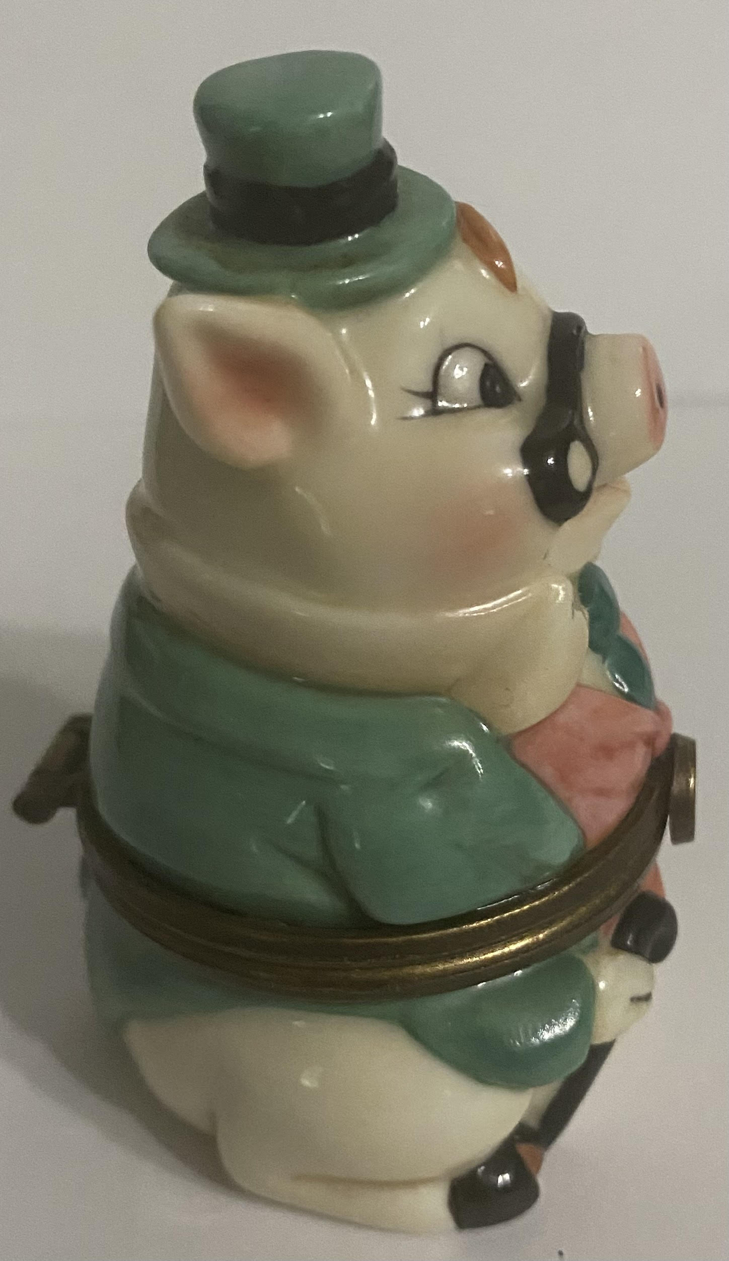 Pig Percival Pig Cookie Jar Style Porcelain Hinged Box Dept 56 Cookies ...