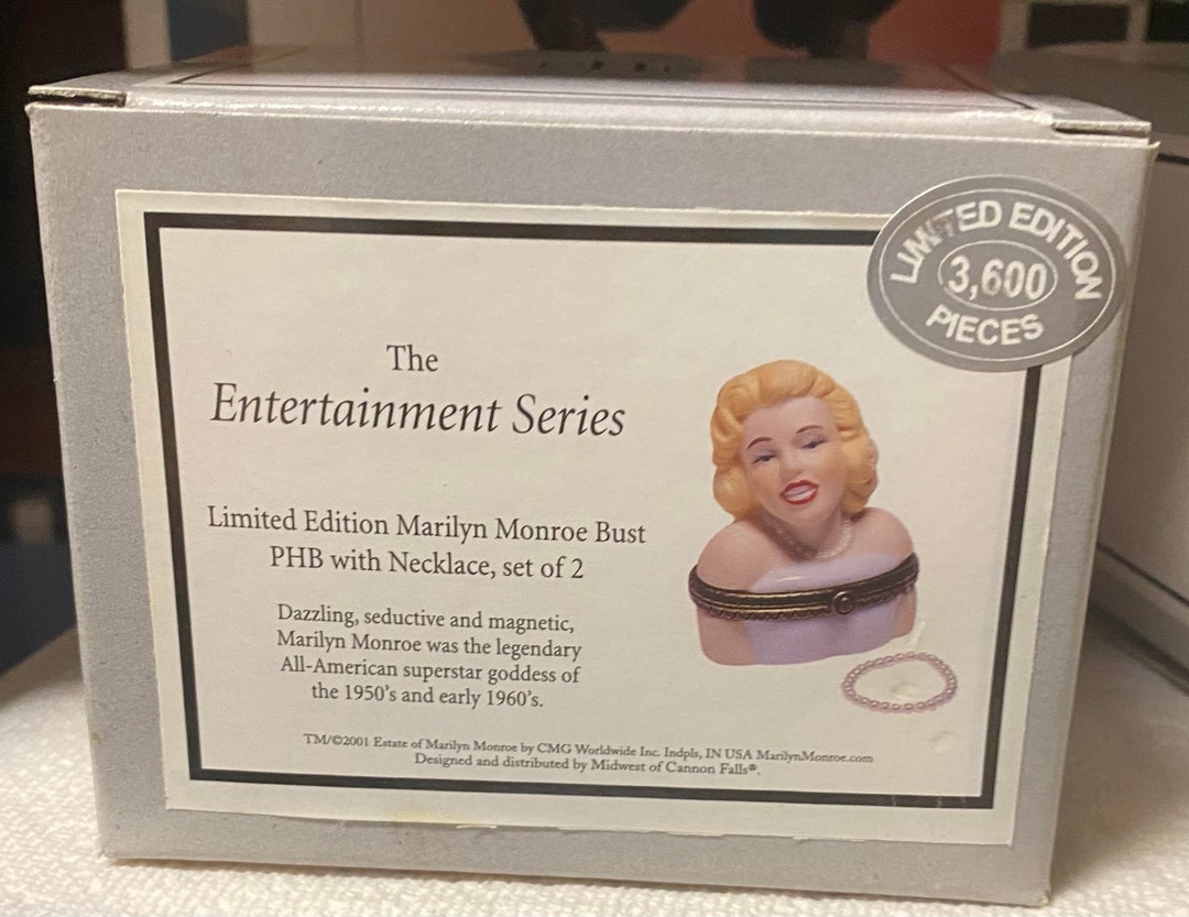 Porcelain Hinged Box Marilyn Monroe Bust With Trinket Limited Edition ...