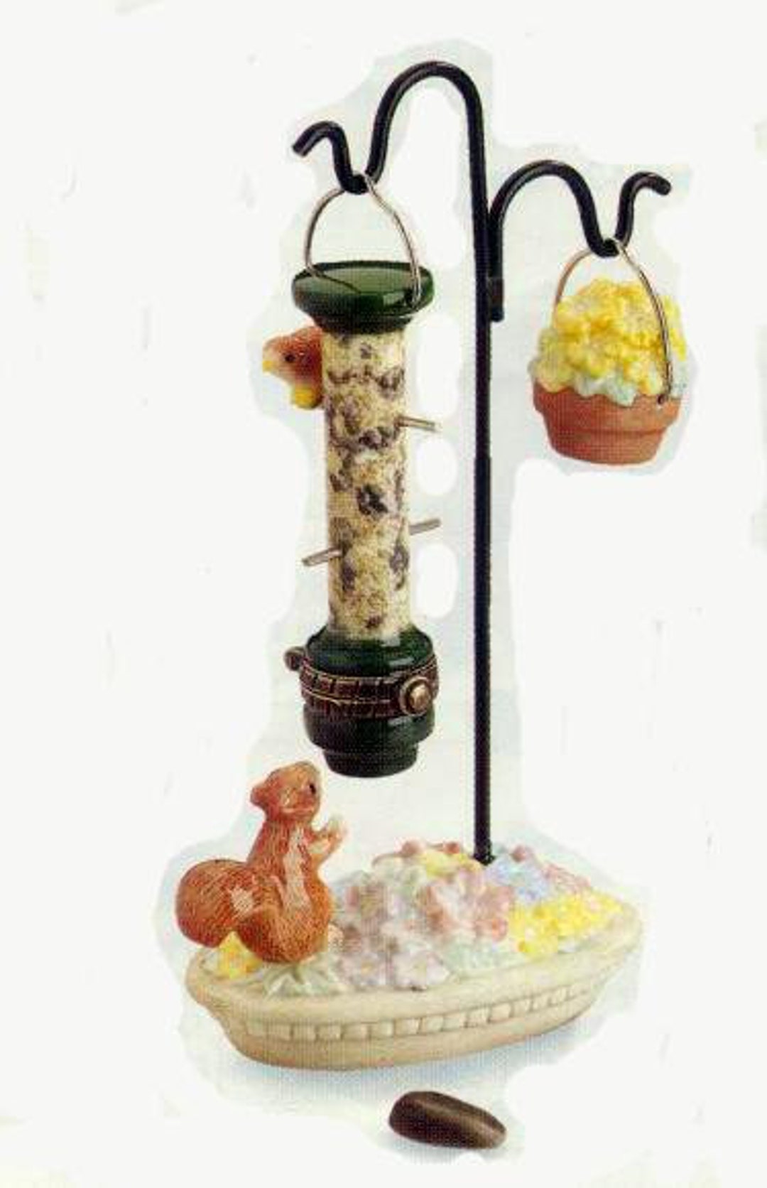 Midwest PHB Porcelain Hinged Box Bird Feeder on Stand With Seed Trinket ...