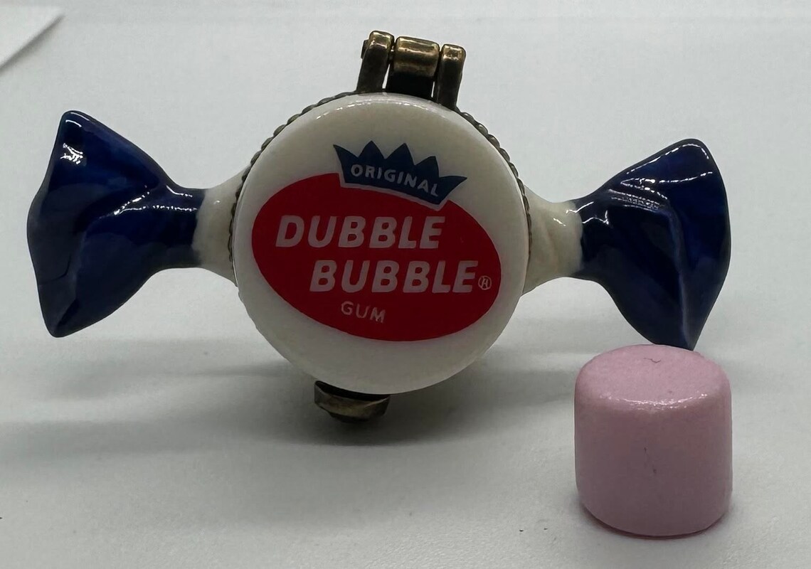 Dubble Bubble Gum With Bubble Gum Trinket Porcelain Hinged Box Midwest ...