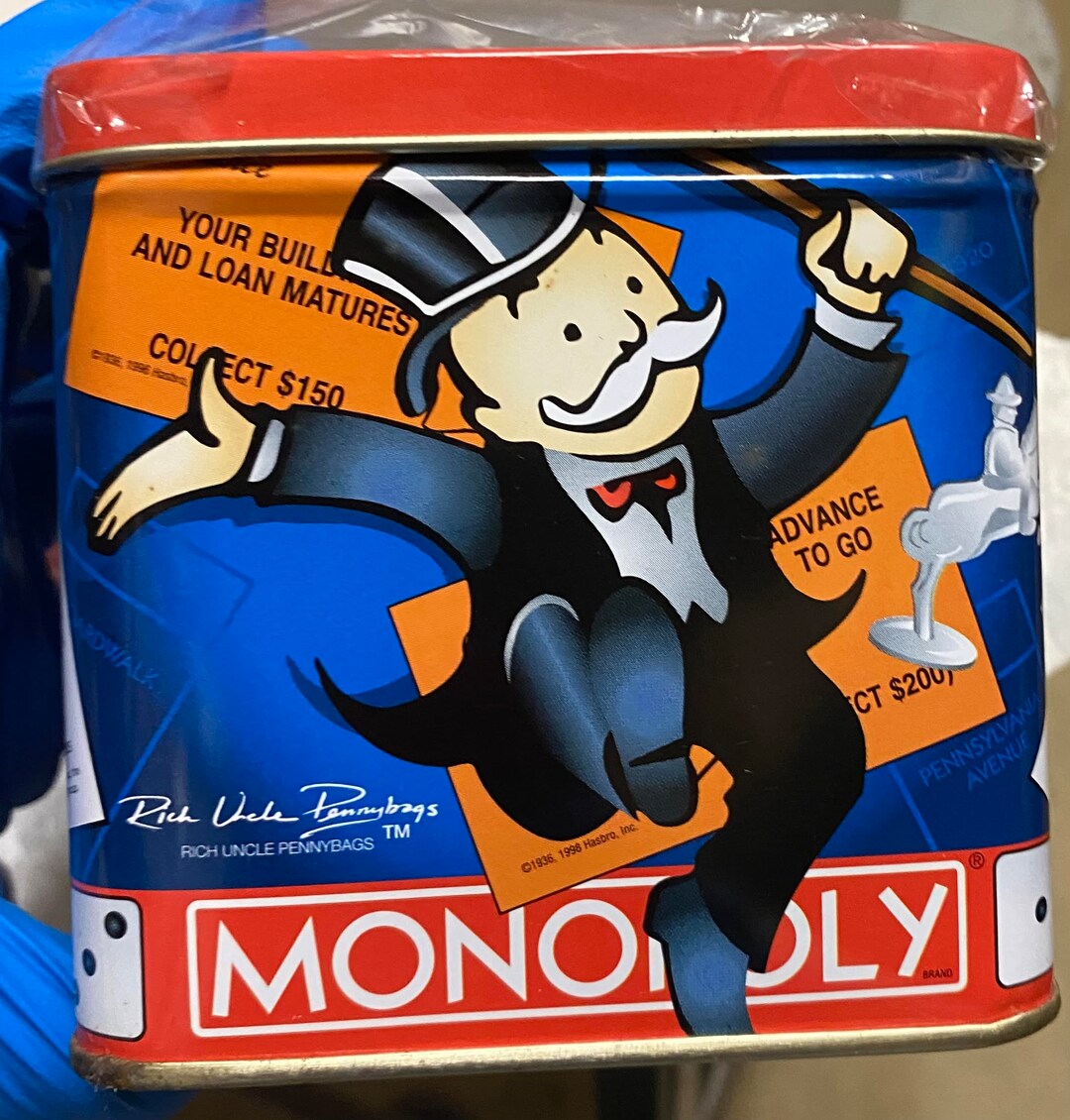 Monopoly Tin Metal Piggy Bank in Box 1999 New Old Stock - Etsy
