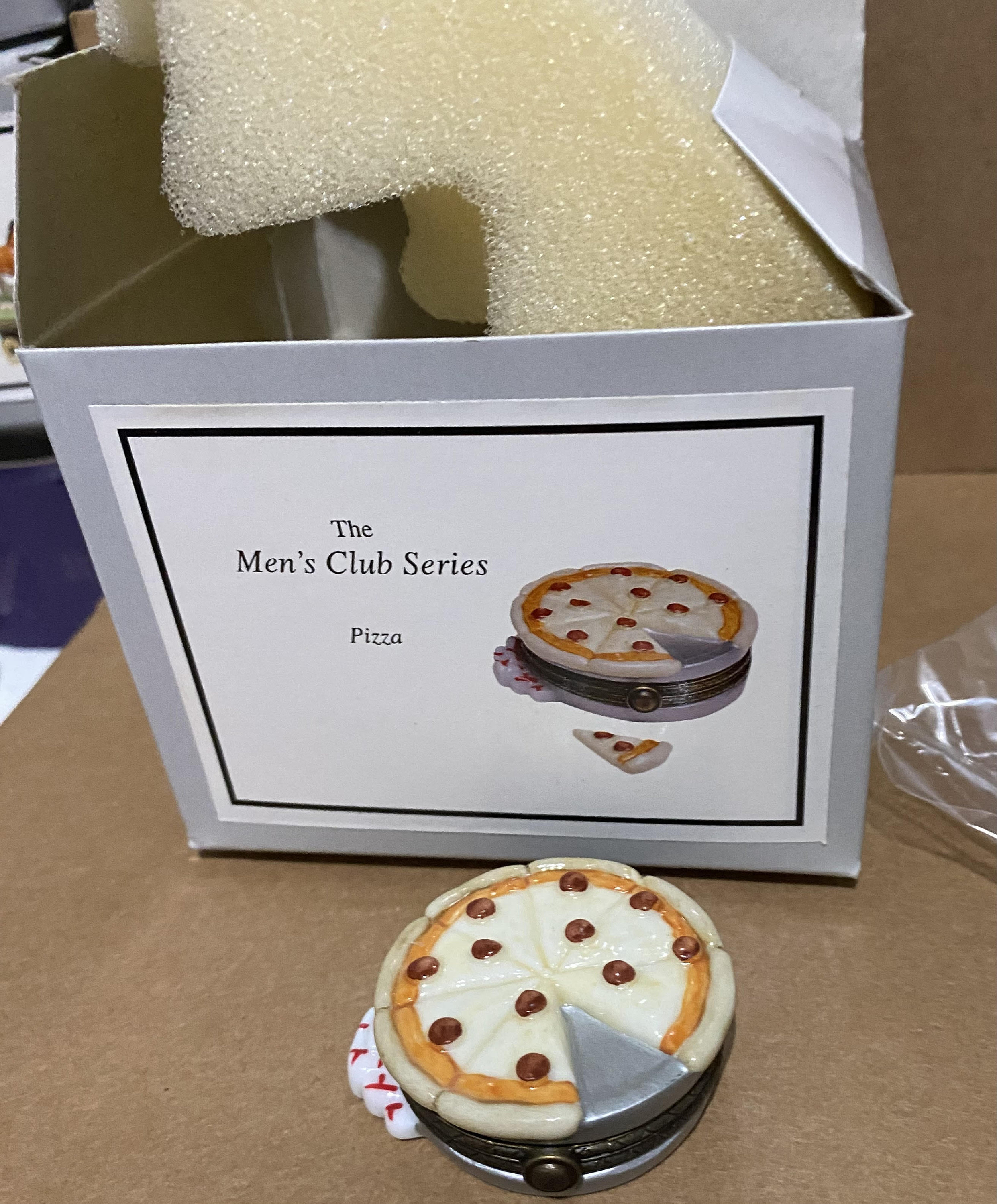 Midwest PHB Porcelain Hinged Box Pizza With Slice Trinket New - Etsy