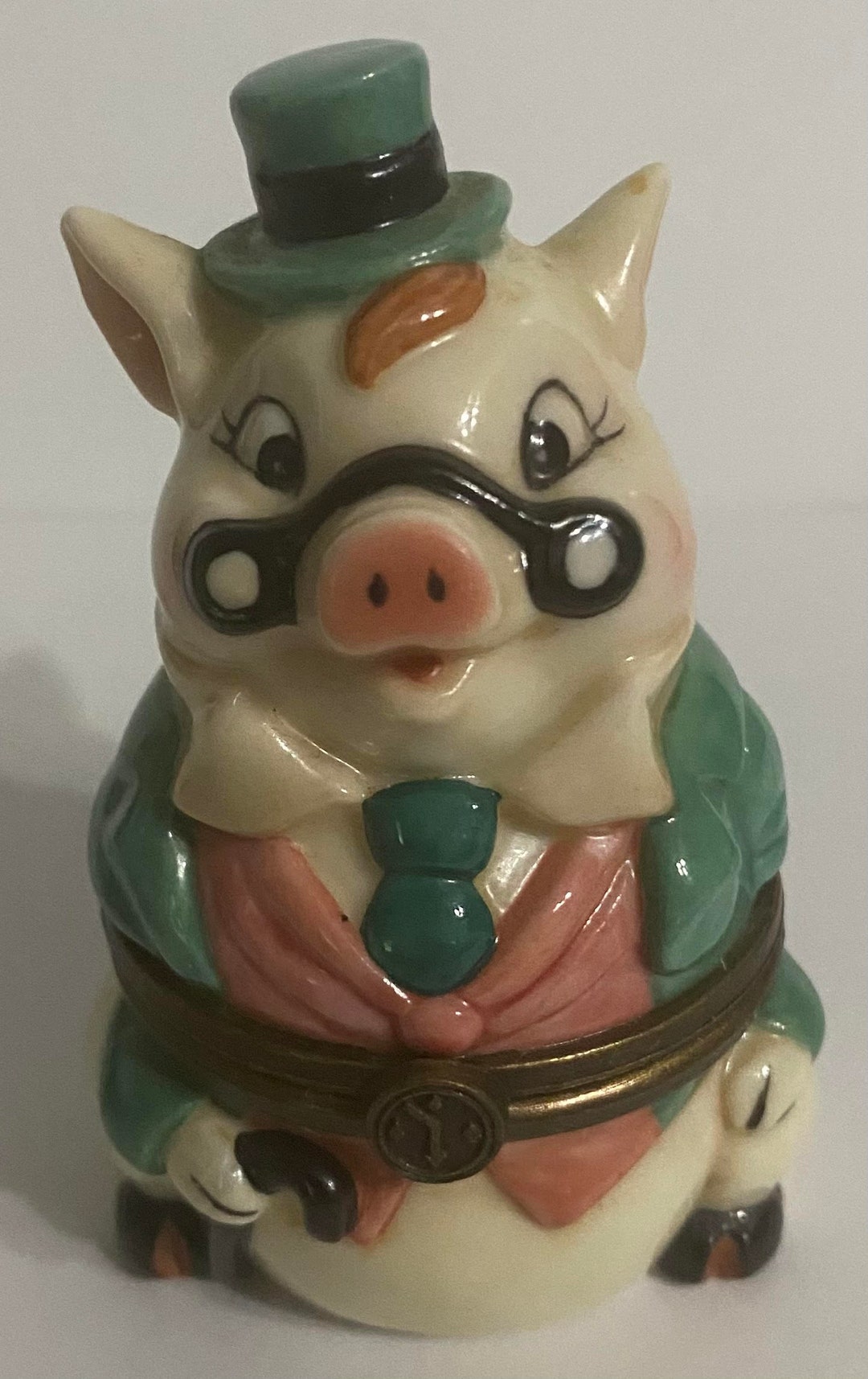 Pig Percival Pig Cookie Jar Style Porcelain Hinged Box Dept 56 Cookies ...