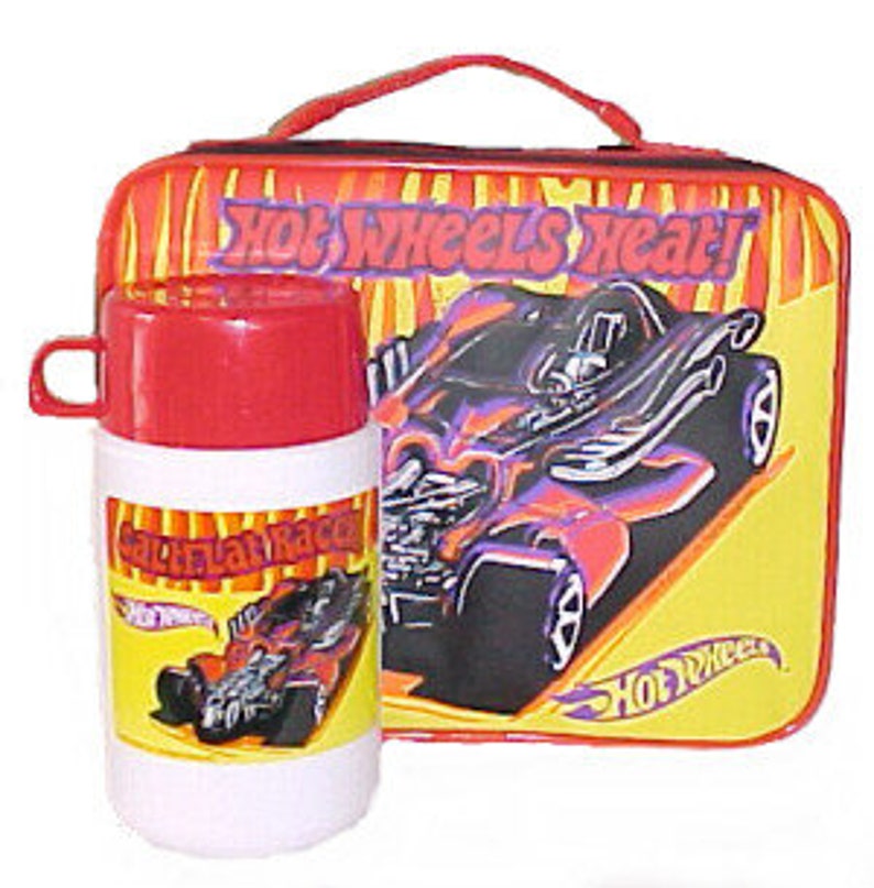 Hot Wheels Lunch Box Full Size With Thermos Soft Sided Never Used or ...