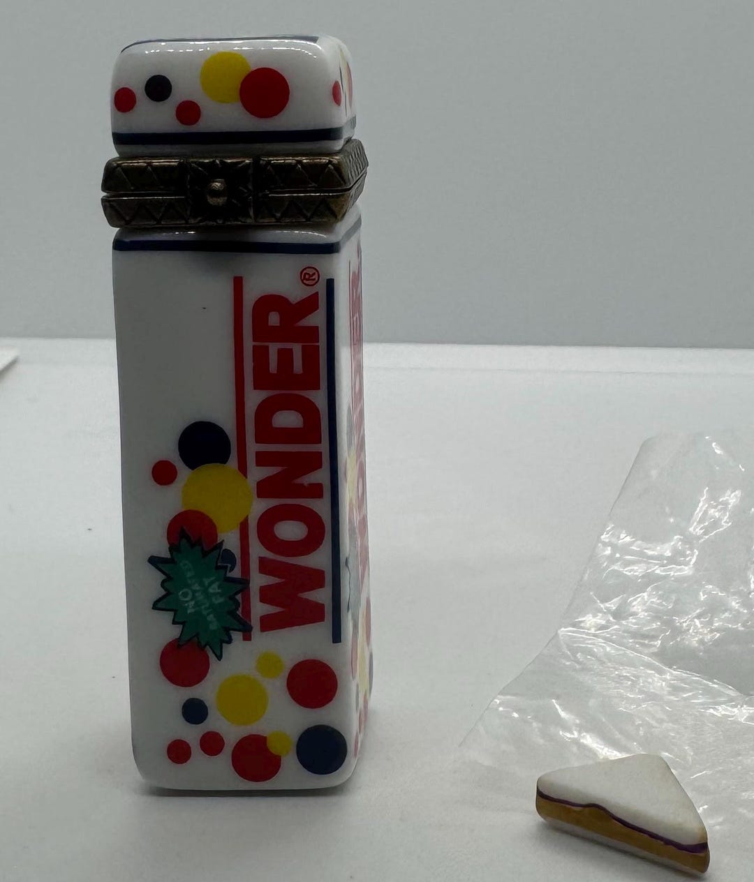 Wonder Bread With Peanut Butter & Jelly Sandwich Trinket Porcelain ...