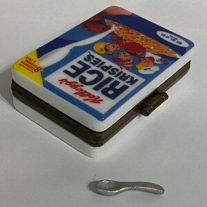 Kellogg's Rice Krispies With Spoon Trinket Porcelain Hinged Box Midwest ...