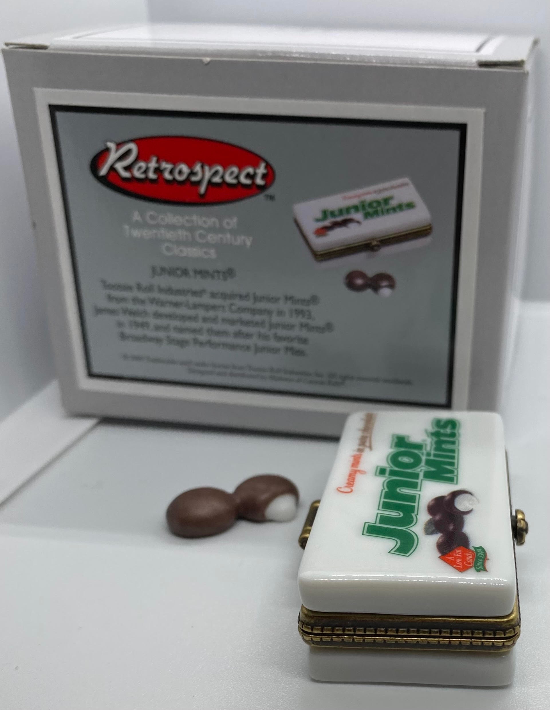 Junior Mints Candy With Oozing Mint Trinket Porcelain Hinged Box ...
