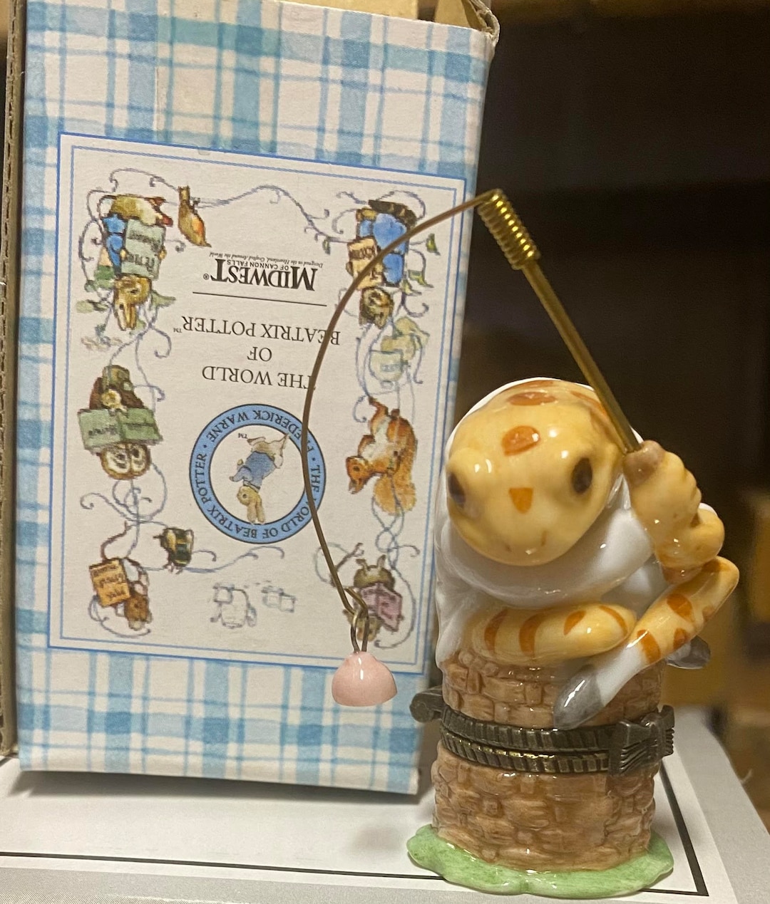 Beatrix Potter Jeremy Fisher Frog Porcelain Hinged Box Midwest PHB New ...