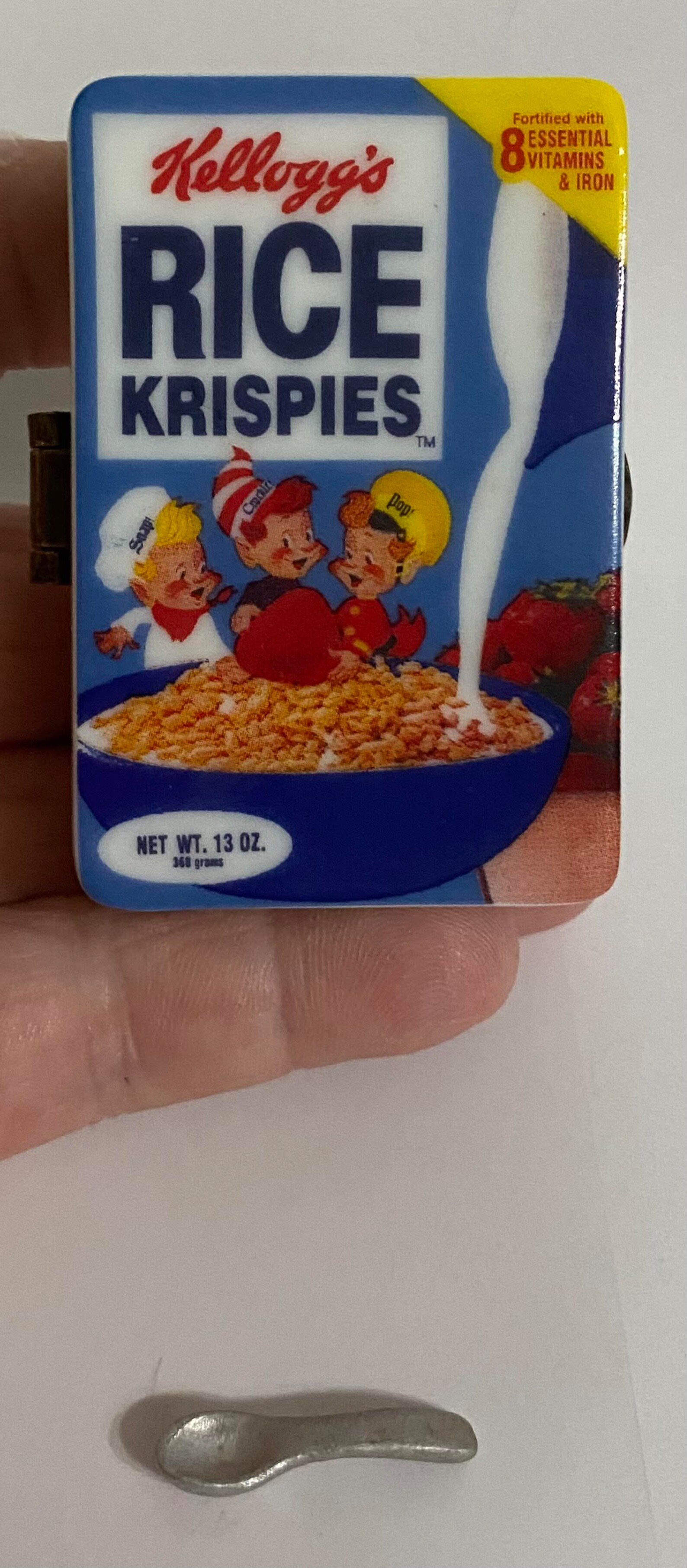 Kellogg's Rice Krispies With Spoon Trinket Porcelain Hinged Box Midwest ...