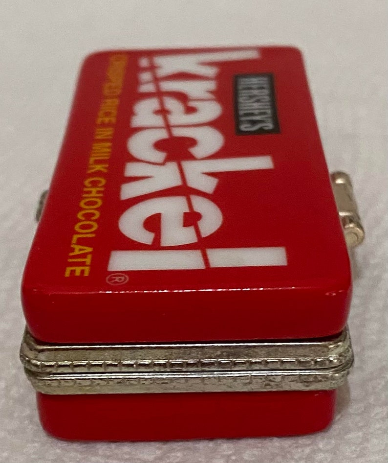 Krackel Bar With Chocolate Square Trinket Porcelain Hinged Box From the ...