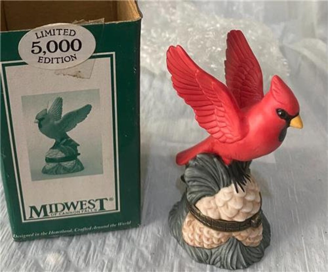 Red Cardinal Porcelain Hinged Box Midwest PHB This Was a Limited ...