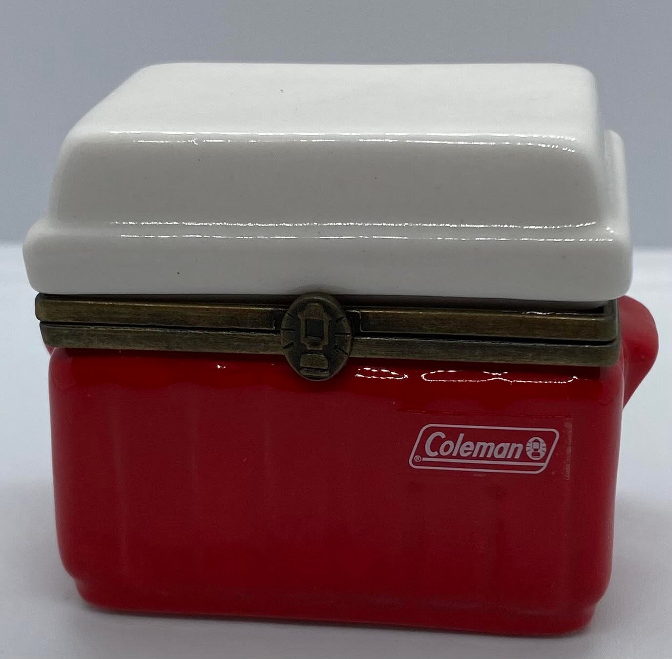 Coleman Ice Chest / Cooler Porcelain Hinged Box Made in 2000 Vintage ...