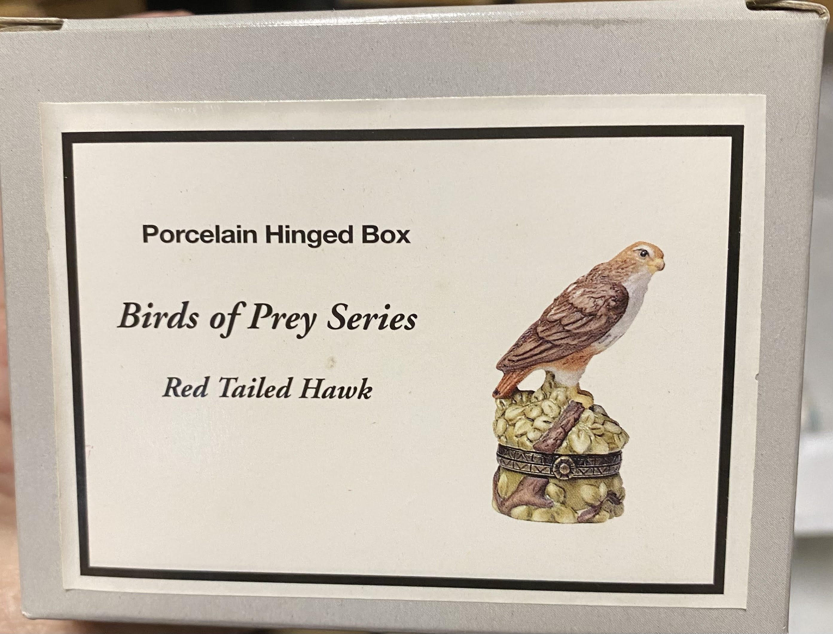Red Tailed Hawk Porcelain Hinged Box Midwest PHB Birds of Prey Series ...