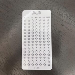 Star Notes Savings Tracker I Digital Download I Size: 3x6" - Etsy