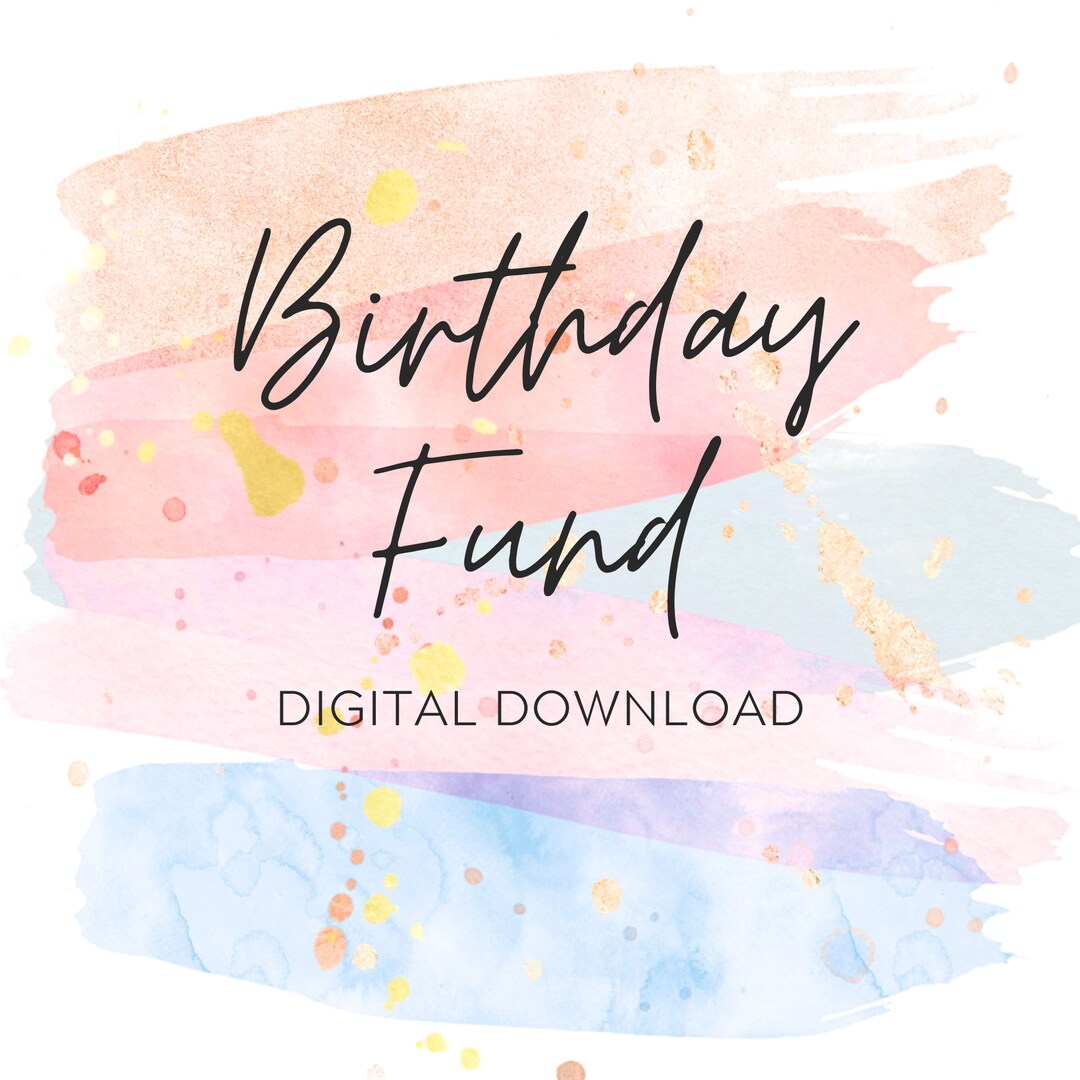 Birthday Fund Saving Challenge I Digital Download I Size:2.8x5.6 - Etsy