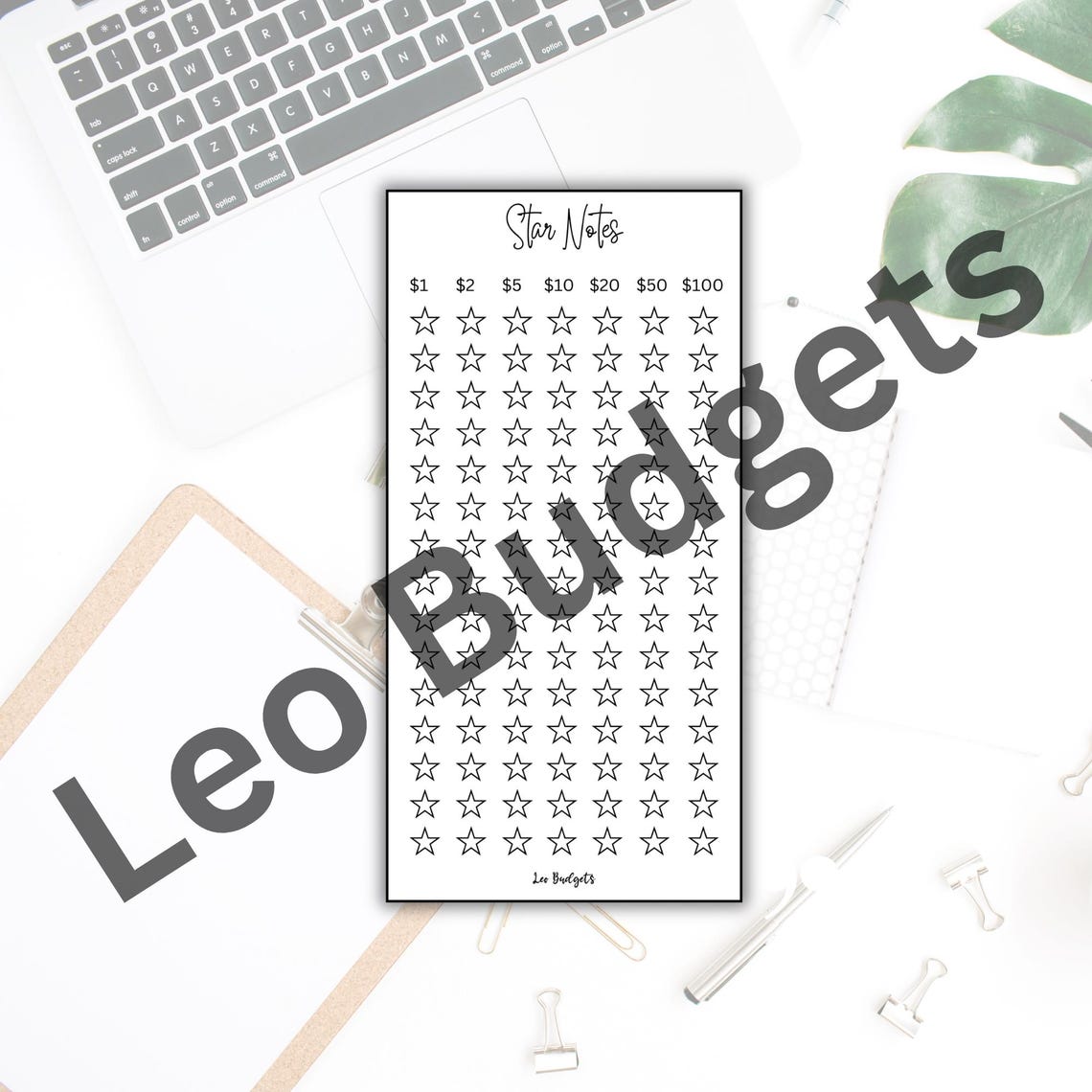 Star Notes Savings Tracker I Digital Download I Size: 3x6" - Etsy