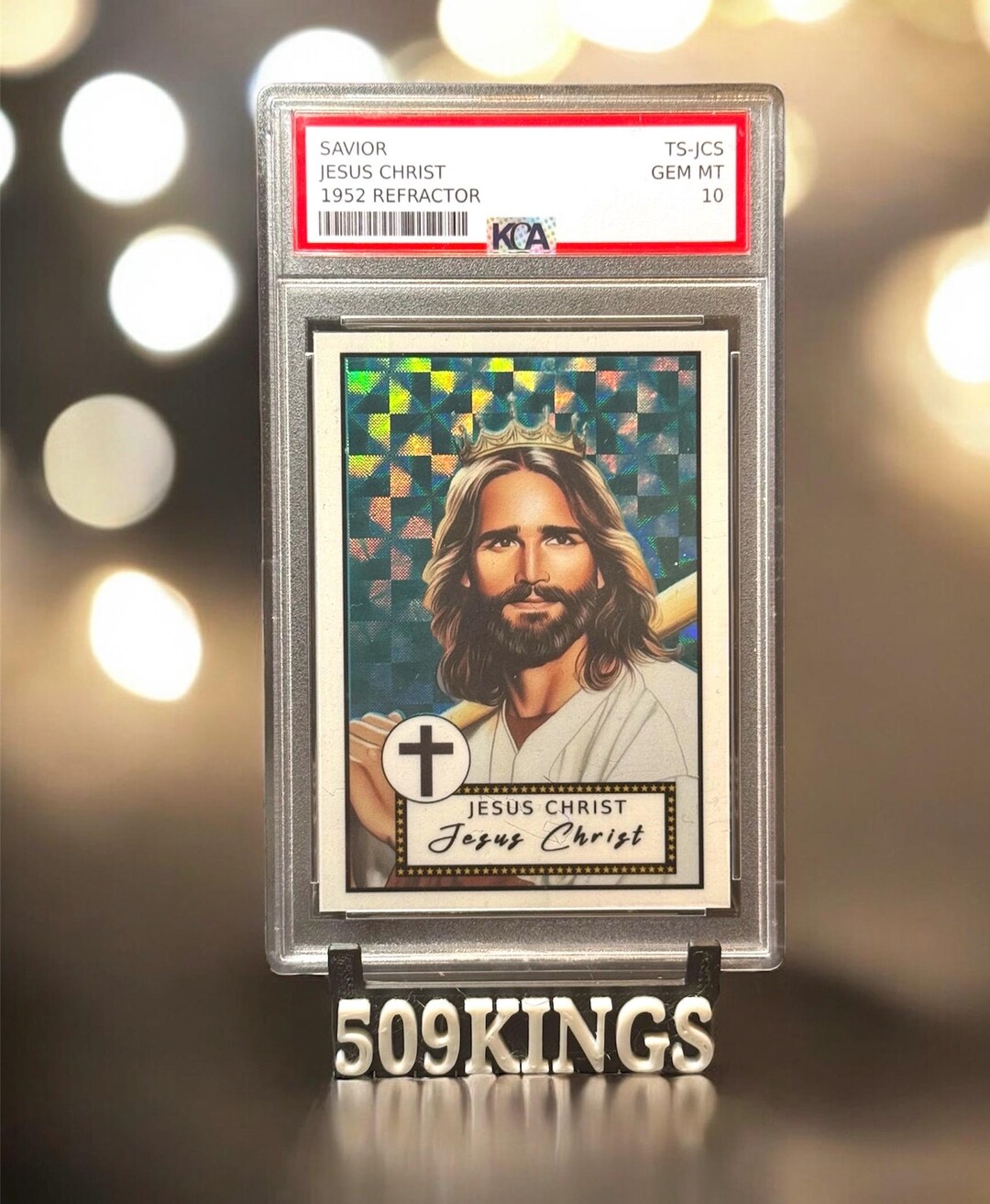 Jesus Christ Baseball Custom Slabbed Art Card! 509 KINGS Design!! - Etsy