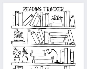 Reading Tracker Coloring Page - Etsy UK