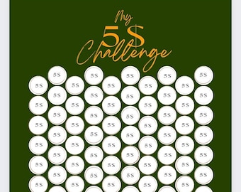 Printable Savings Challenge With Your 5 Dollar Bills! - Etsy