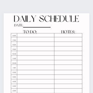 Daily Schedule - Etsy