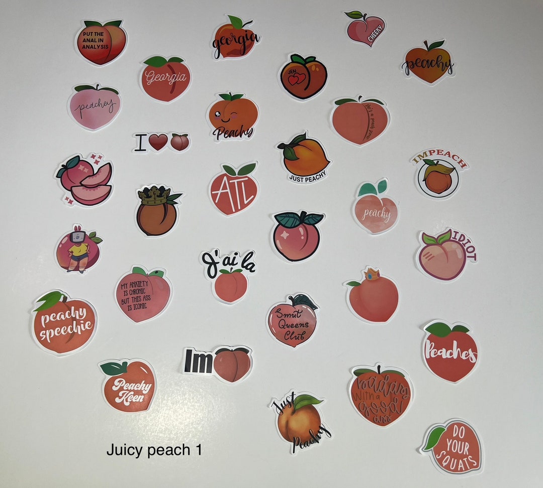 Peaches Stickers - Etsy