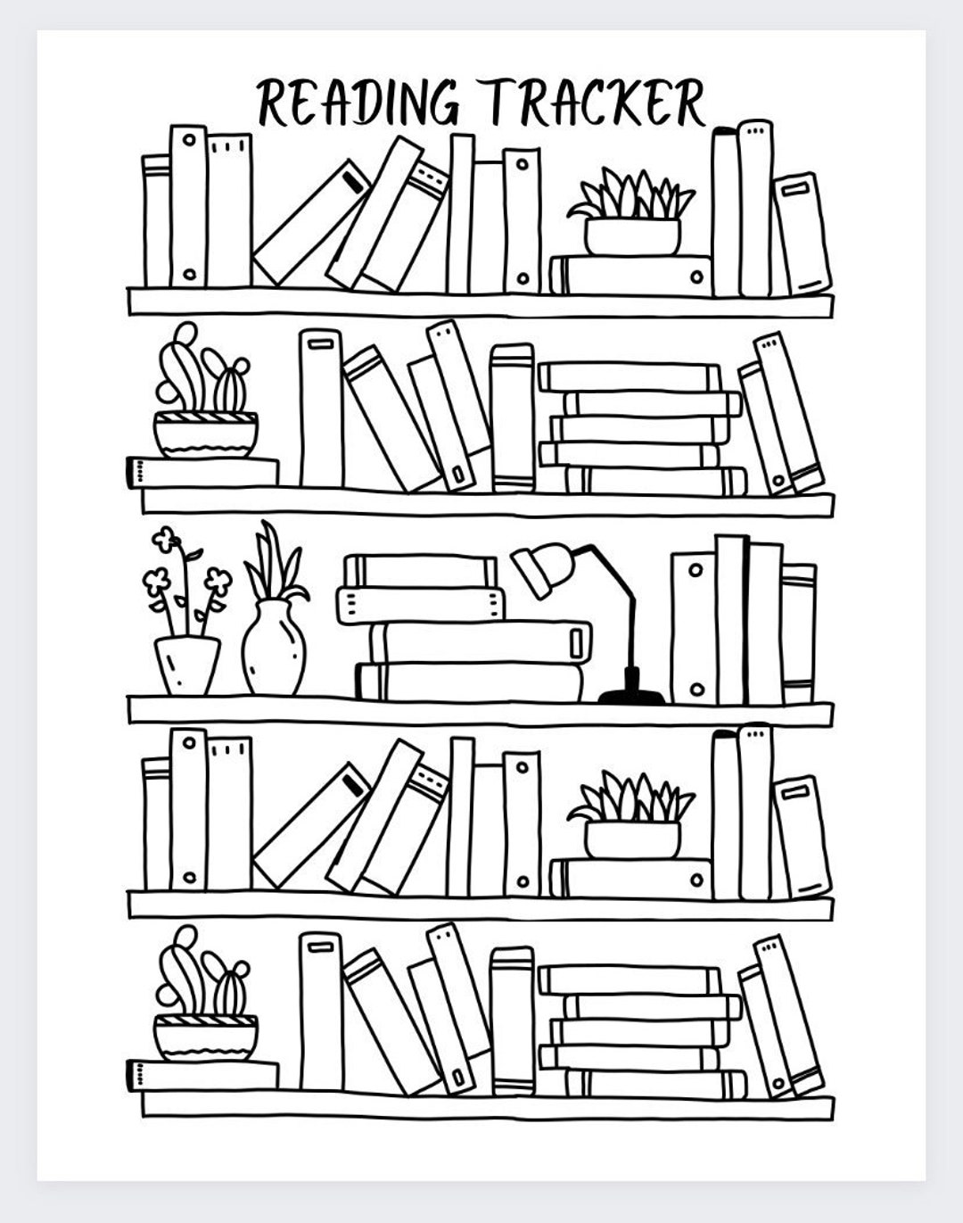 Reading Book Tracker - Etsy